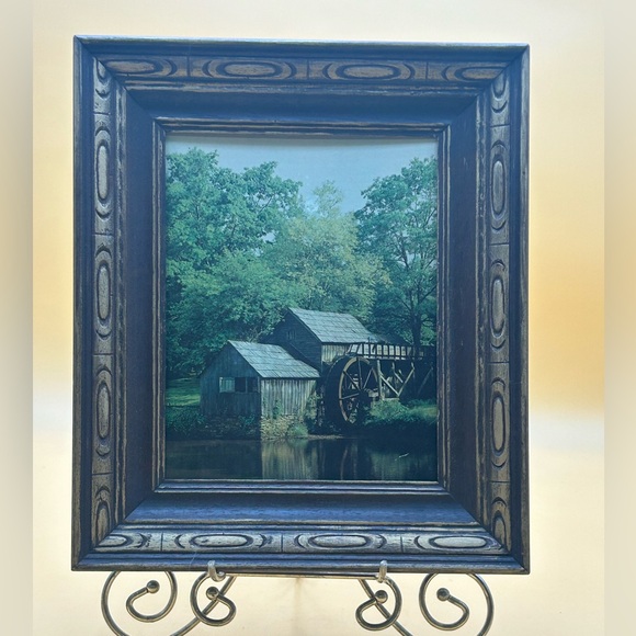 Vintage | Wall Decor | Vintage Old Mill Art In Ornate Wood Frame | Poshmark